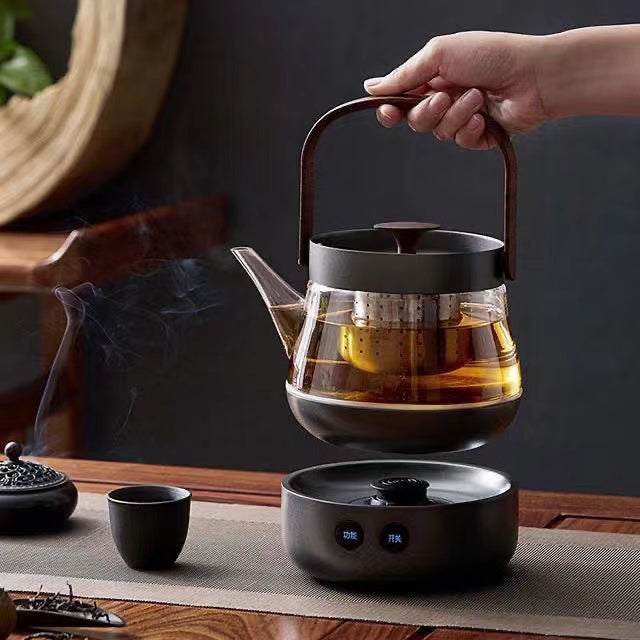 Boiling kettle glass tea maker, lifting beam tea set, electric tea sto ...