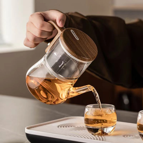Household floating cup glass high-temperature magnetic suction filtrat